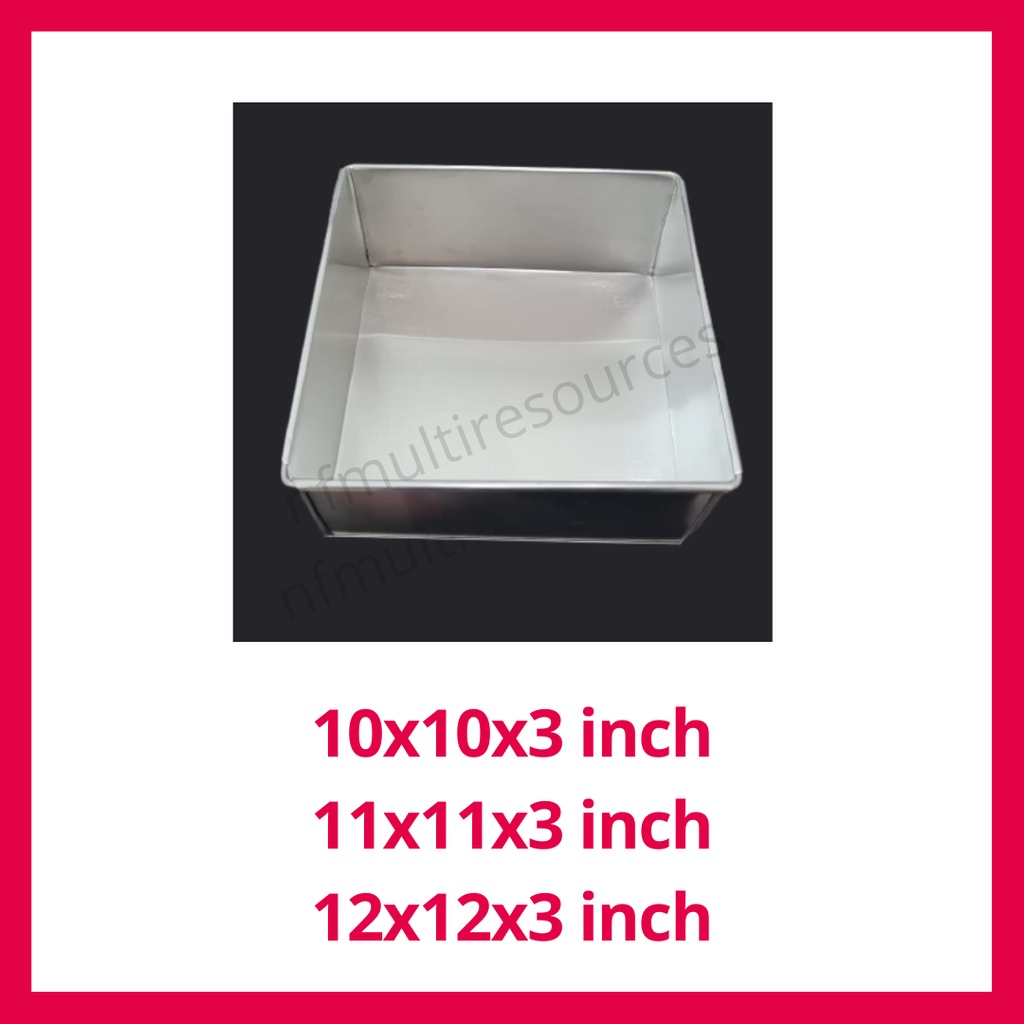 Loyang Petak 10inci 11inci 12inci Loose Fix Base Loyang Besar 12x12x3 ...