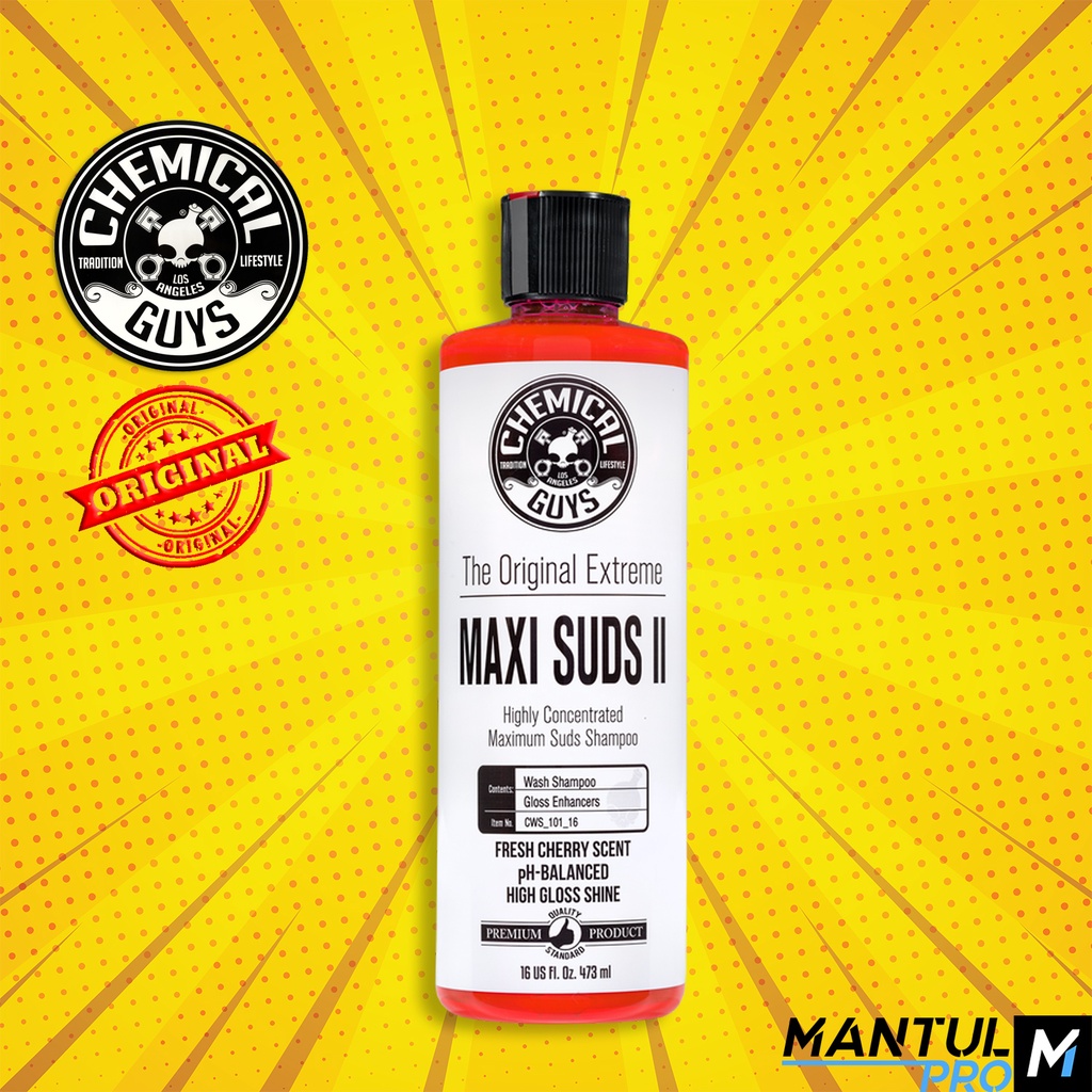 Chemical Guys Maxi-Suds II Foaming Car Wash Soap, Cherry Scent, 16 oz ...