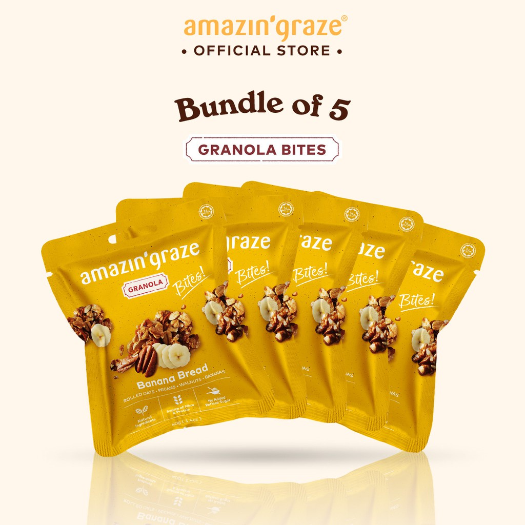 [Bundle of 5] Amazin' Mini Granola Bites (5 x 40g) | Shopee Malaysia