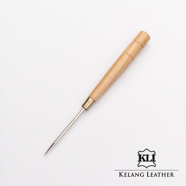 Round Awl with Wood Handle Scratch Awl Leather Craft Sharp Tip Holes ...