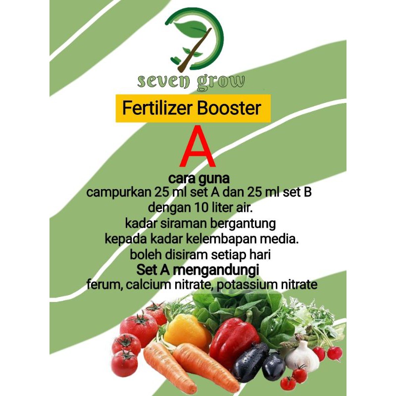 Baja A&B 1liter untuk cili, terung, halia, rockmelon, sayur-sayuran ...