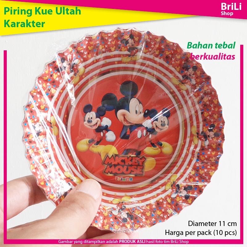 Mickey Mouse Birthday Cake Paper Plate Mickey Car Birthday | Shopee ...