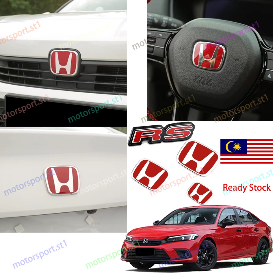 [READY STOCK]Honda Civic FE 2022-2025 Honda Logo Red Emblem Red Logo ...