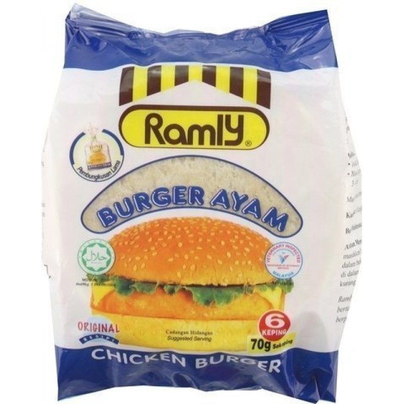RAMLY Chicken Burger 6pc. 70g Patty Daging Burger Meat | Shopee Malaysia