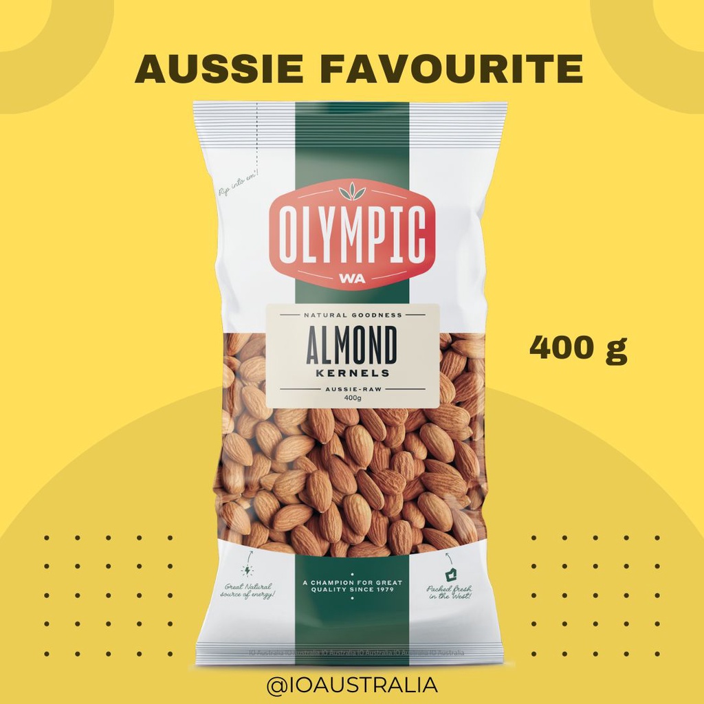 Olympic Almond Kernels Raw 400g / Trail Mix / Fruits & Nut | Shopee ...