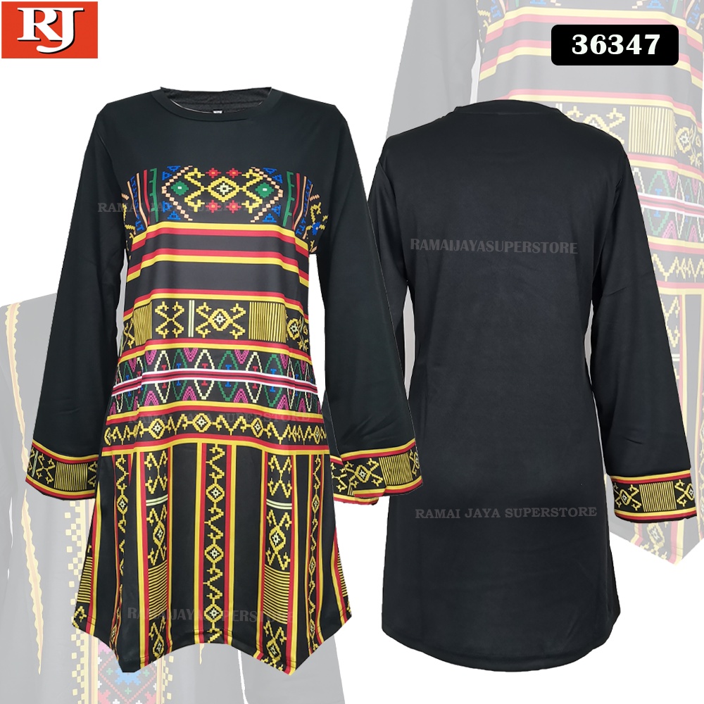 🔥HOT&WHOLESALE🔥MUSLIMAH WOMAN DRESS BAJU BATIK JERSEY SABAH DUSUN ...
