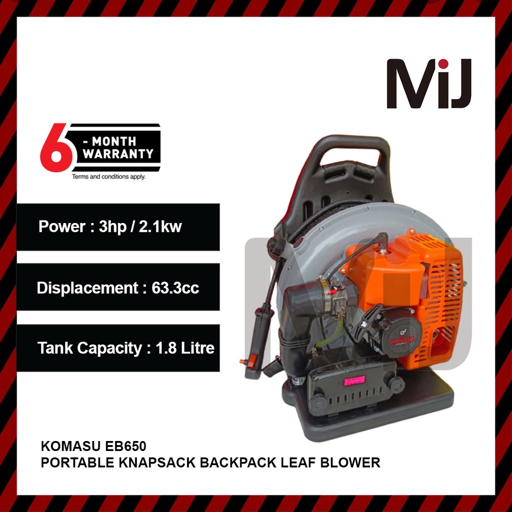KOMASU EB650 PORTABLE KNAPSACK BACKPACK LEAF BLOWER / MESIN ANGIN ...