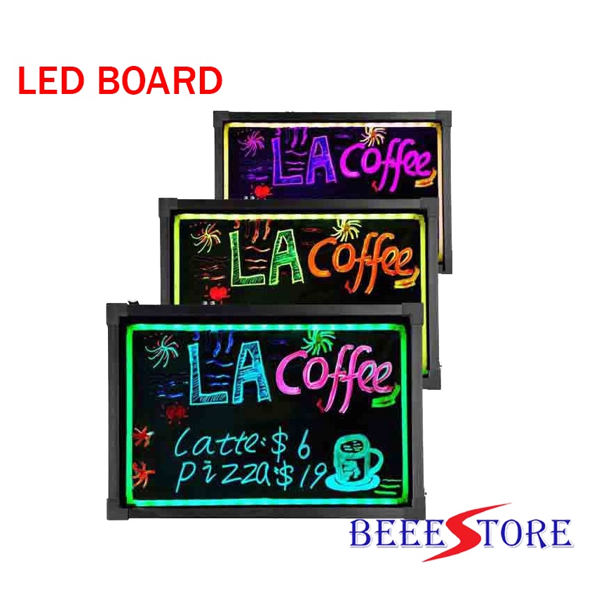 Electronic fluorescent board writing board with 8 colors Markers Flash ...
