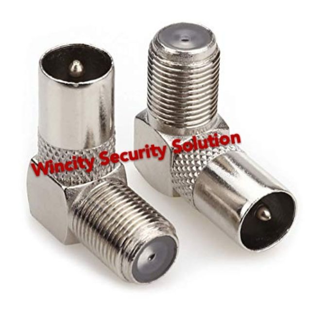 WSS (1pcs)90 Degree Right Angled TV Aerial Cable Connector RF Coaxial F ...