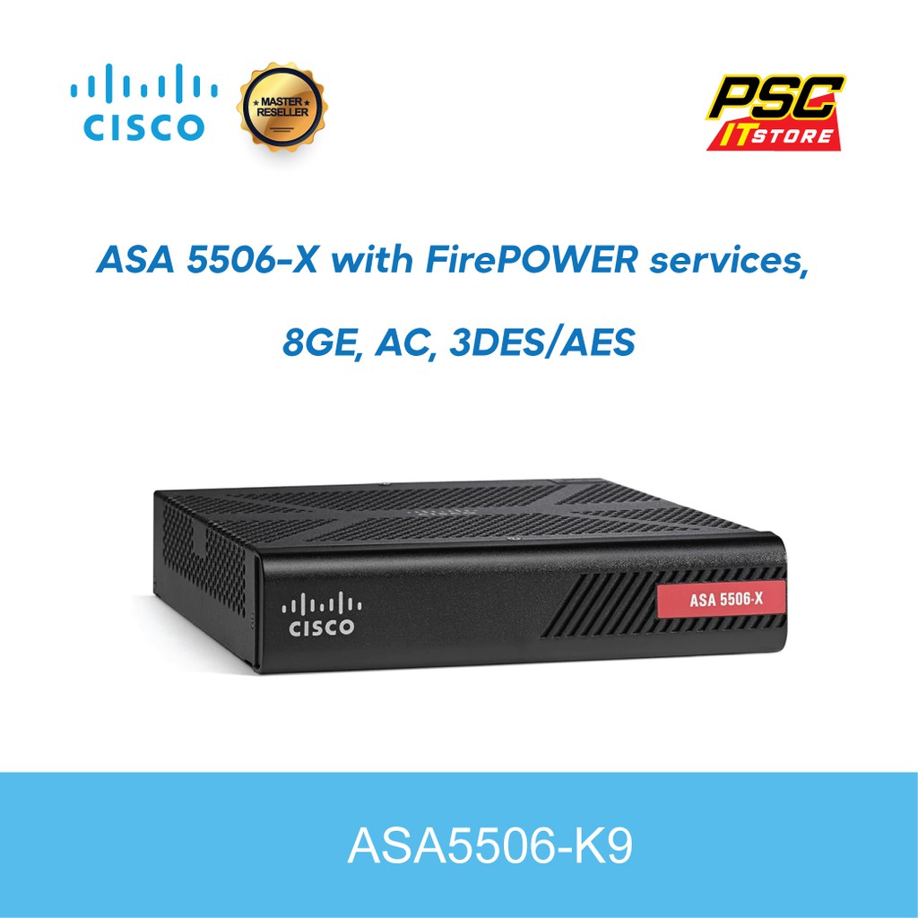 Cisco ASA5506-K9 | ASA 5506-X with FirePOWER services, 8GE, AC, 3DES/AES | Shopee Malaysia