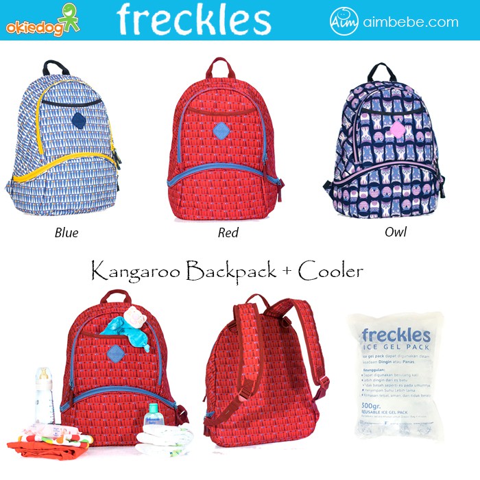 Okiedog Freckles Kangaroo Backpack & Cooler Bag (Select Variant ...