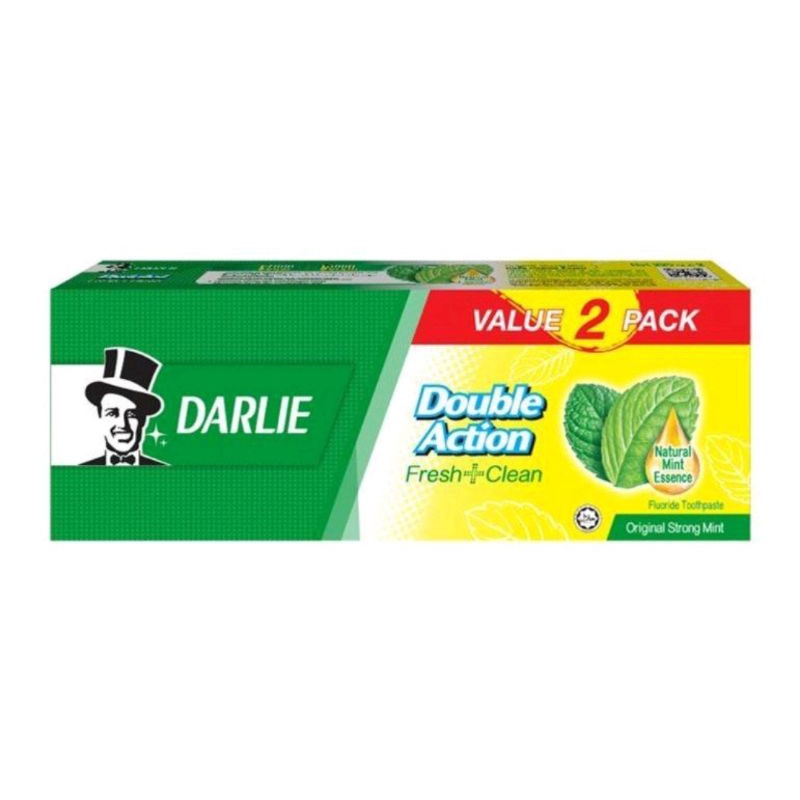 Darlie Double Action Toothpaste Value 2 pack (Fresh+Clean 2x225g ...
