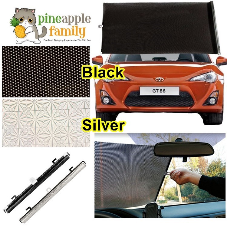 READY STOCK Car Side/Rear Window Sunshade Curtain Roller Blinds ...