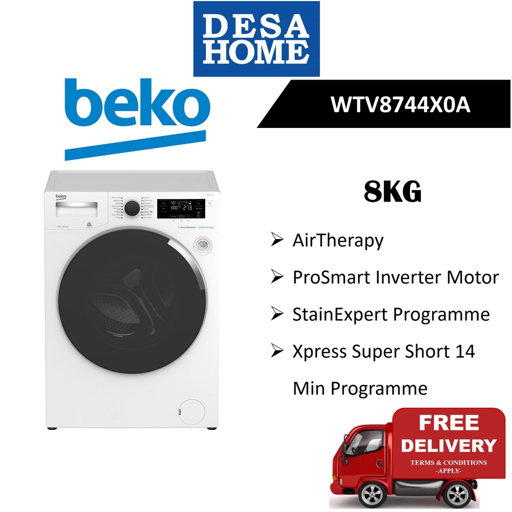 [FREE DELIVERY WITHIN KL] BEKO WTV8744X0A 8KG INVERTER FRONT LOAD ...