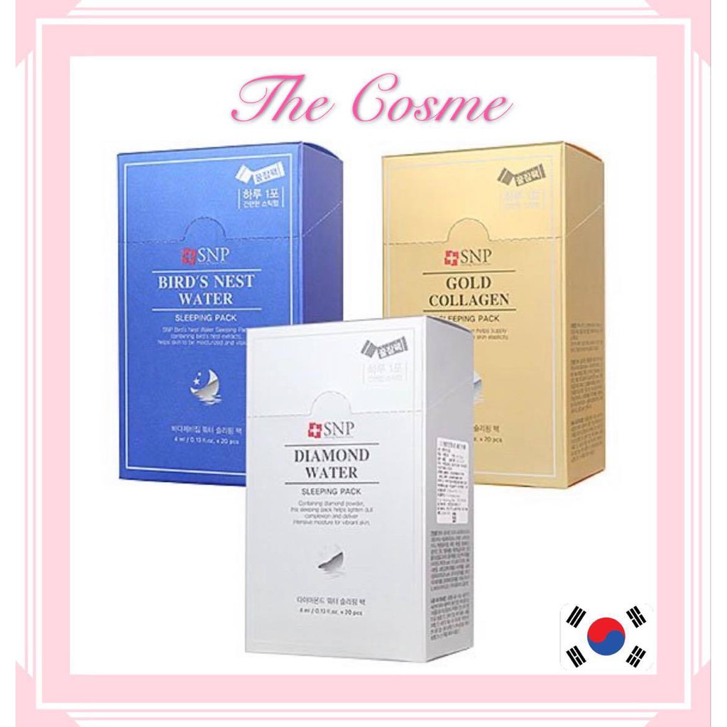 [Ready Stock] SNP Sleeping Pack Mask 燕窝睡眠面膜 [Blue/Silver/Gold] | Shopee ...