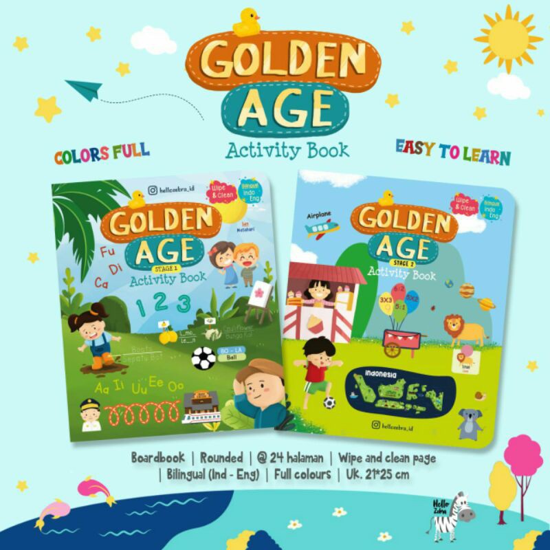 Golden Age Activity Book/Preschoolers (Hello Zebra) | Shopee Malaysia