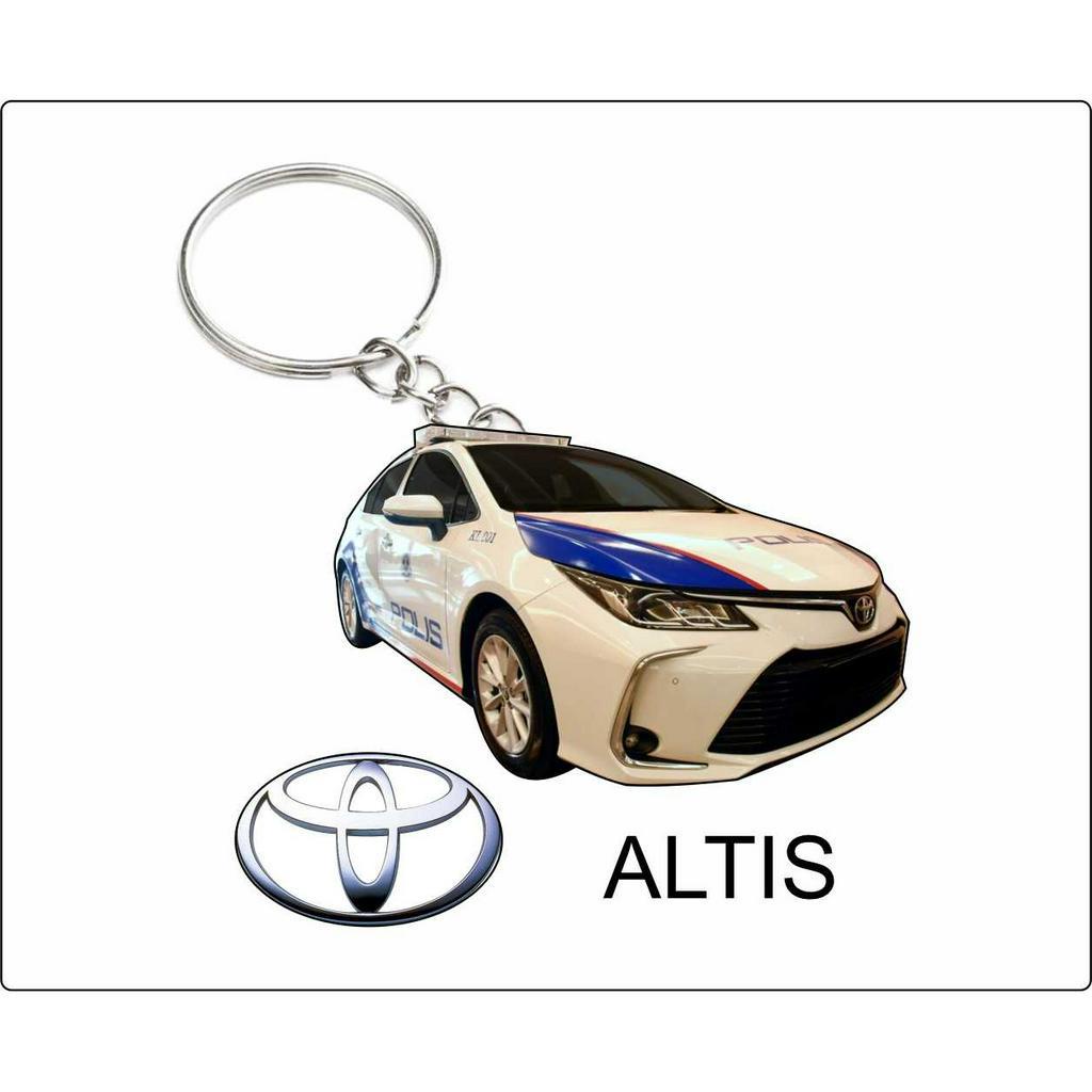 toyota Altis pdrm polis police car keychain 2D | Shopee Malaysia