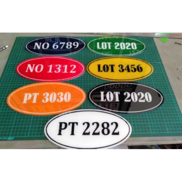 SIGNAGE ALAMAT RUMAH, PLATE ACRYLIC (No, Lot, Pt, DLL) | Shopee Malaysia