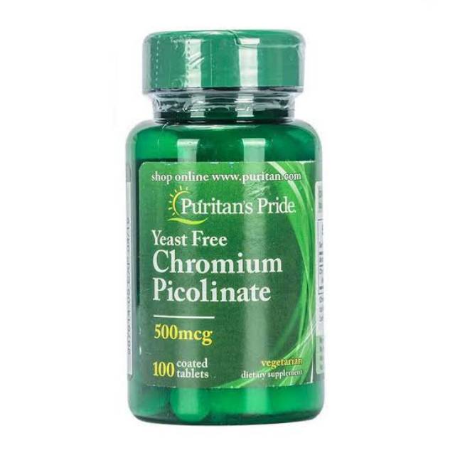 Puritan 's Pride Chromium Picolinate Yeast Free 500mcg - 100 Tablets | Shopee Malaysia