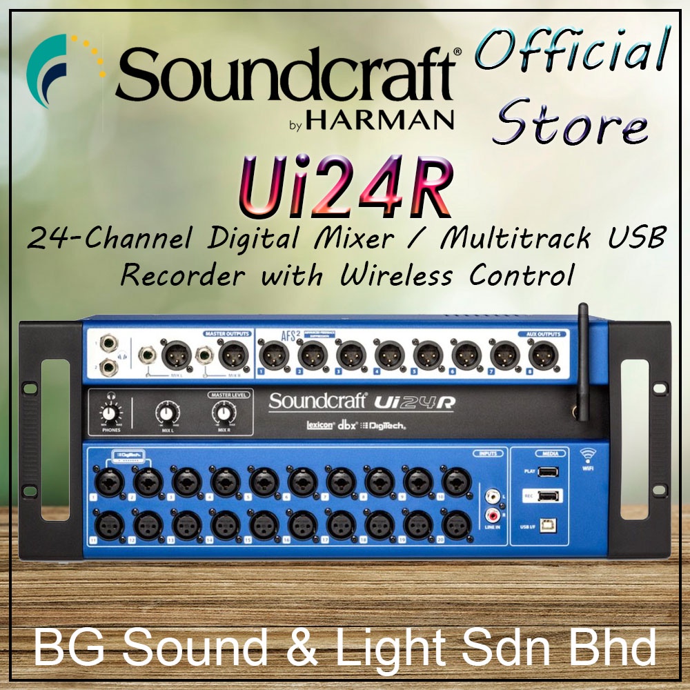 Soundcraft Ui24R 24-Channel Digital Mixer Multi-Track with Wireless ...