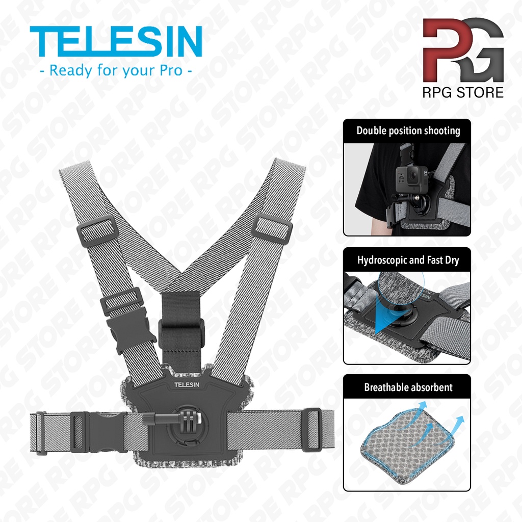 (READY STOCK) - TELESIN Double Mount Chest/Body Strap | Shopee Malaysia