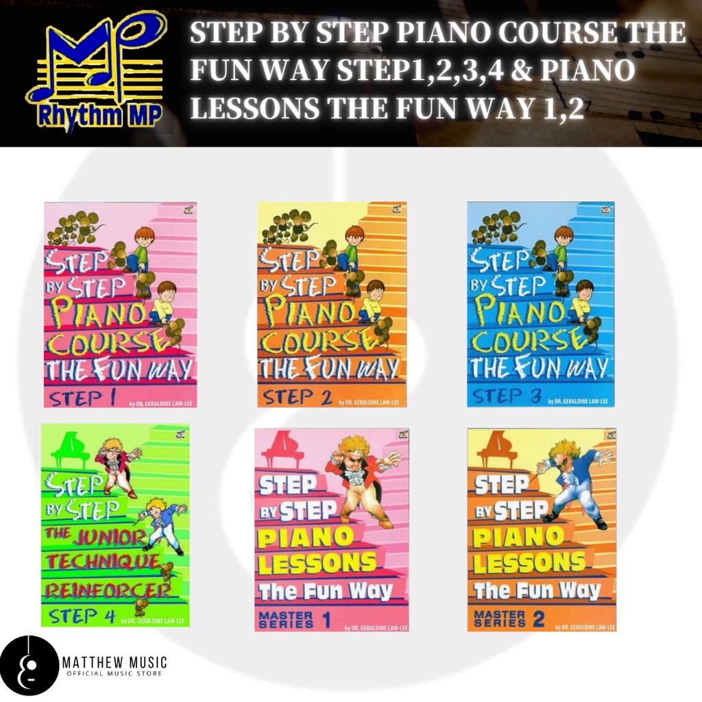 **RHYTHM MP** STEP BY STEP PIANO COURSE THE FUN WAY STEP1,2,3,4 & PIANO ...