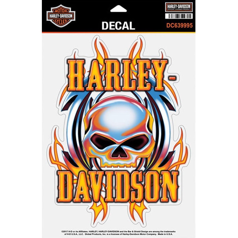 DC639995 Harley-Davidson® Vicious Skull Willie G with Flames X-Large ...
