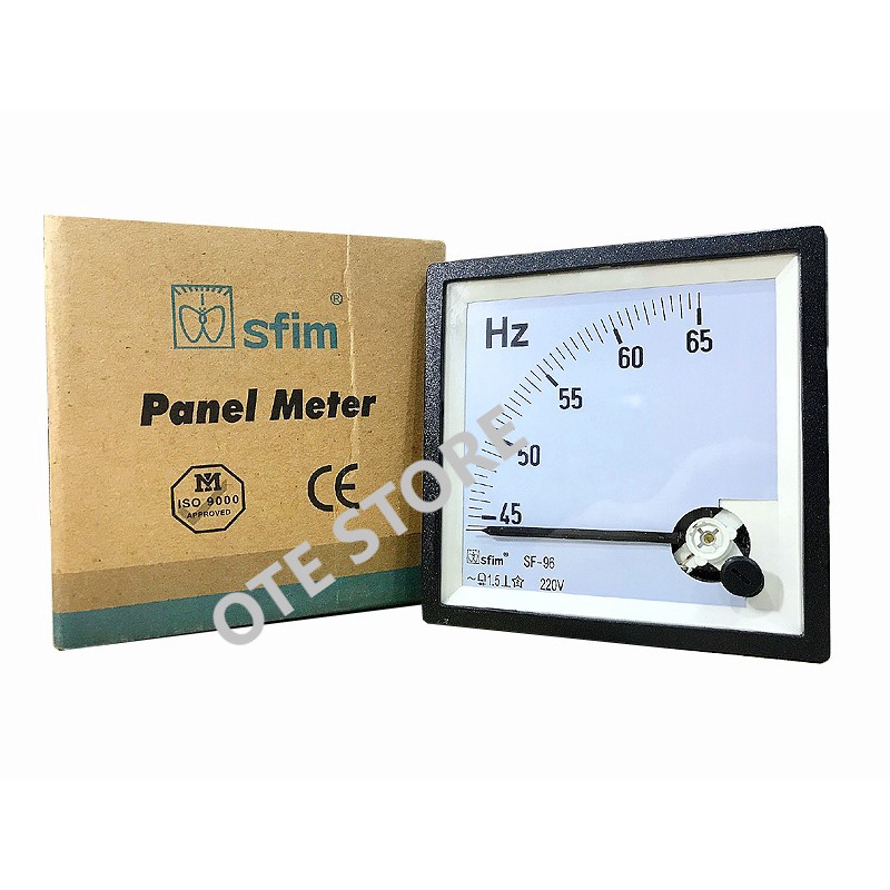 SFIM SF96 Analogue AC Frequency 45-65 Hz meter 220V/415V (96mm x 96mm ...