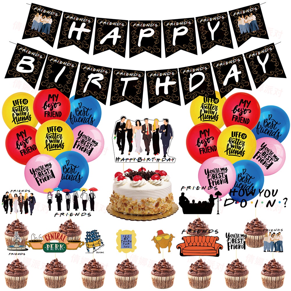 [PRE-ORDER] Friends F.R.I.E.N.D.S. TV Show Theme Birthday Banner ...