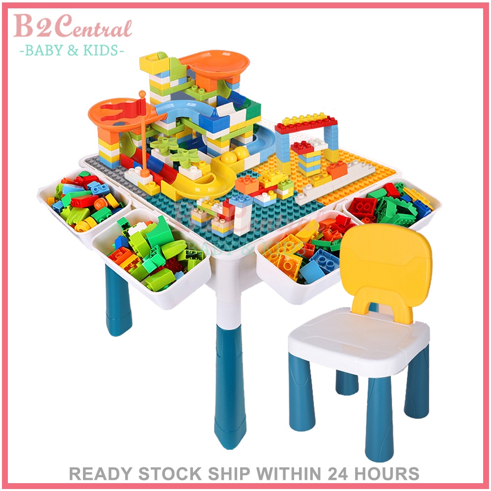 Multifunctional Large Block Table Building Blocks Table Learning/Study ...