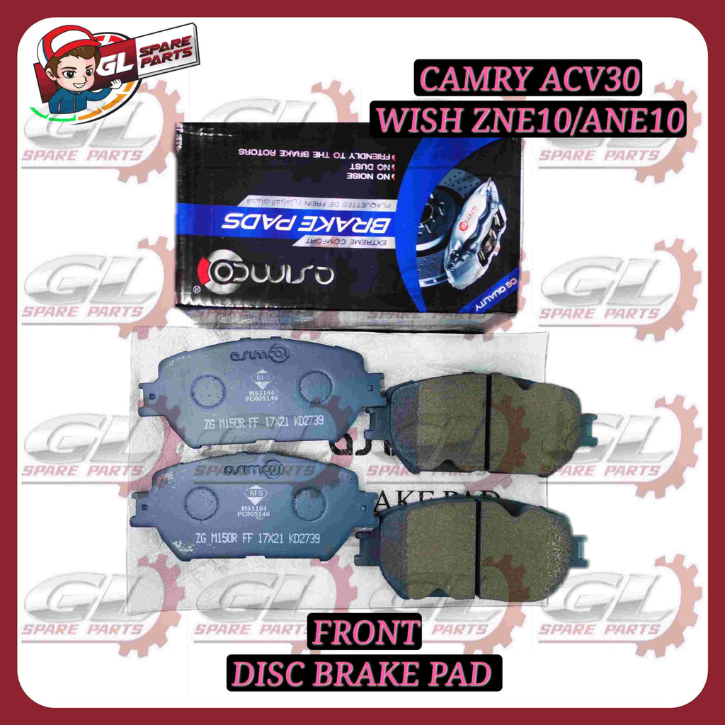 TOYOTA CAMRY ACV30 WISH ZNE10 ANE10 DISC BRAKE PAD (FRONT)(ASIMCO ...