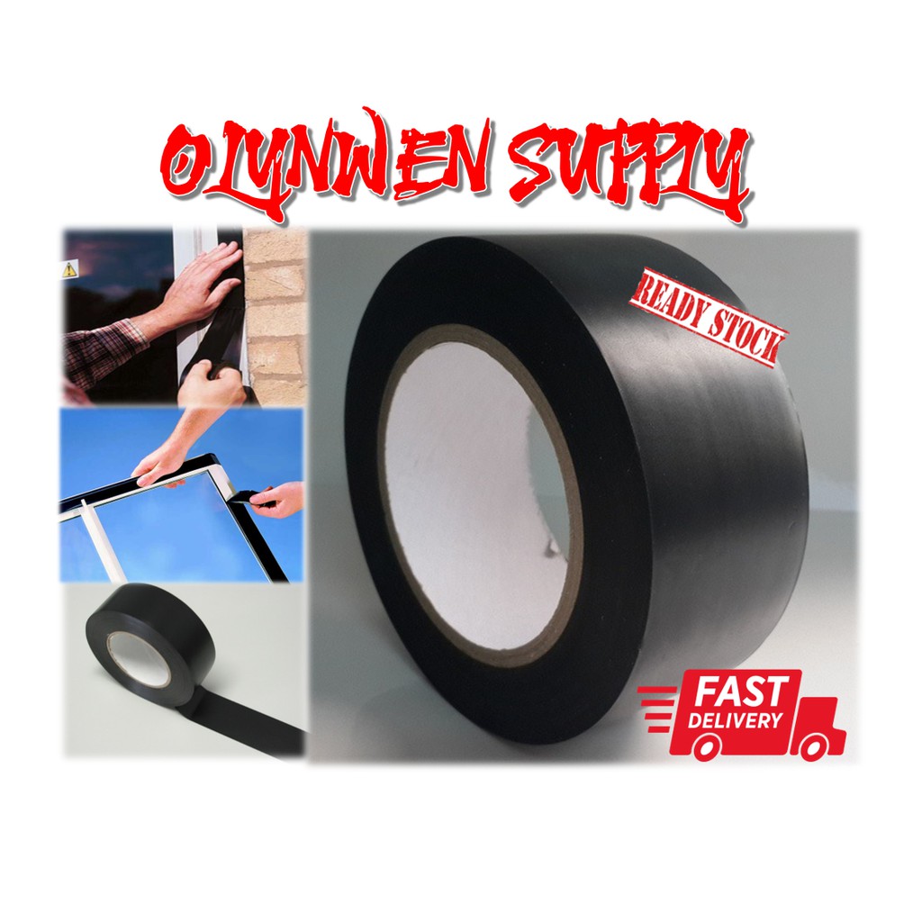 PVC Protection Tape Black 50 Meters EXTRA LONG | Shopee Malaysia