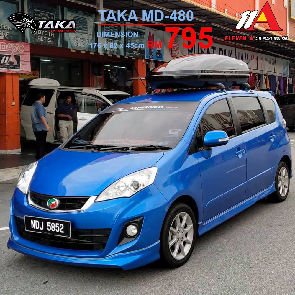 TAKA MD-480 Roof Box 480L Storage Carrier Roofbox with FREE Roof Rack ...