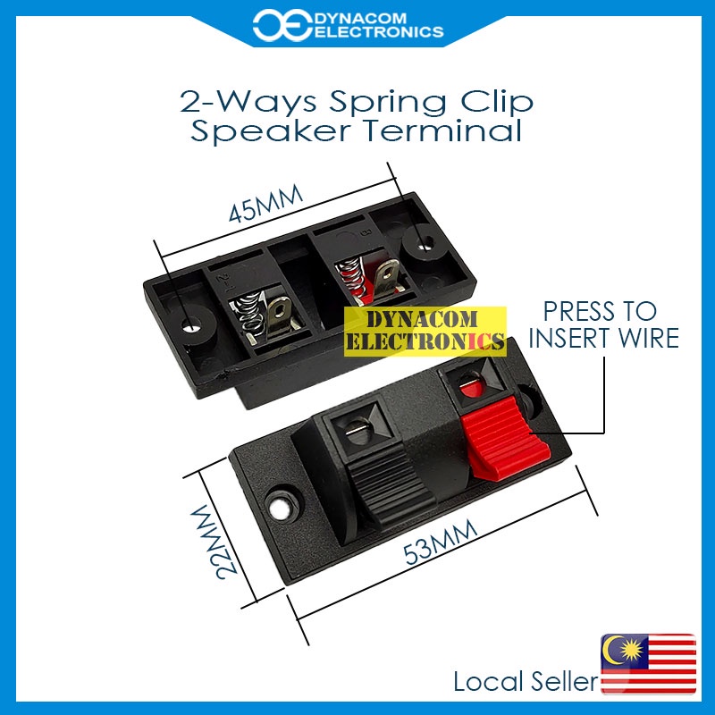 2-Ways Spring Clip Speaker Terminal | Shopee Malaysia