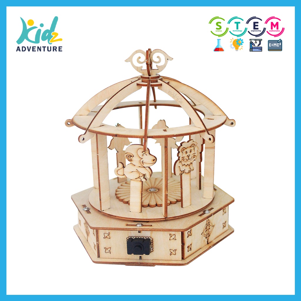 💥【24h delivery】💥 Educational DIY STEM Toys Kidz Electrical Carousel ...