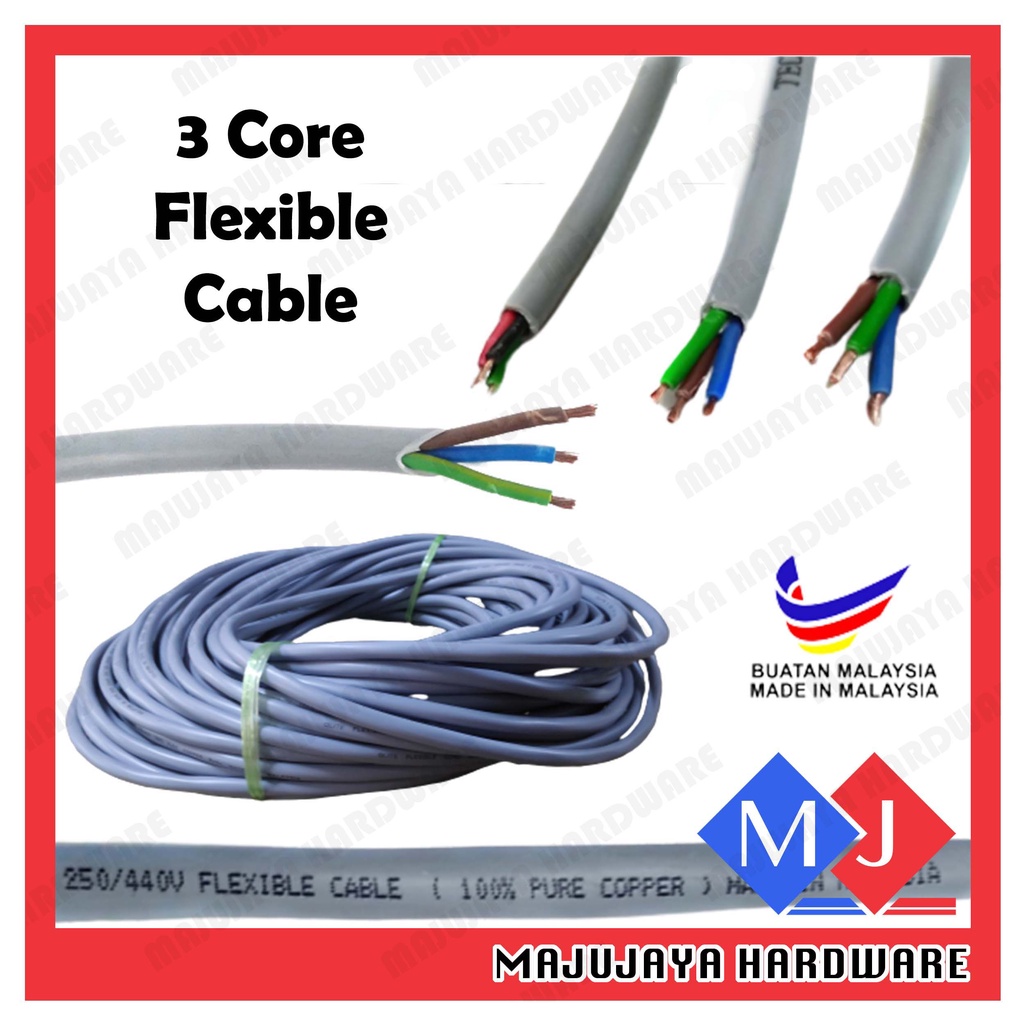 1METER/1FEET 100% Pure Copper Cable 23/0016 40/0016 40/0076 70/0076 X 3 ...