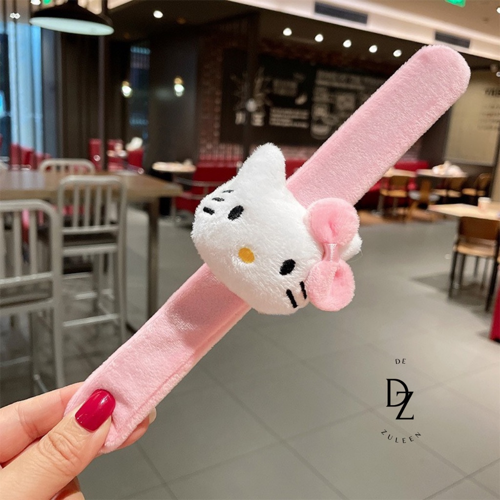 【READY STOCK】Kid Girl Hello Kitty Slap Bracelet Plush Wristbands ...