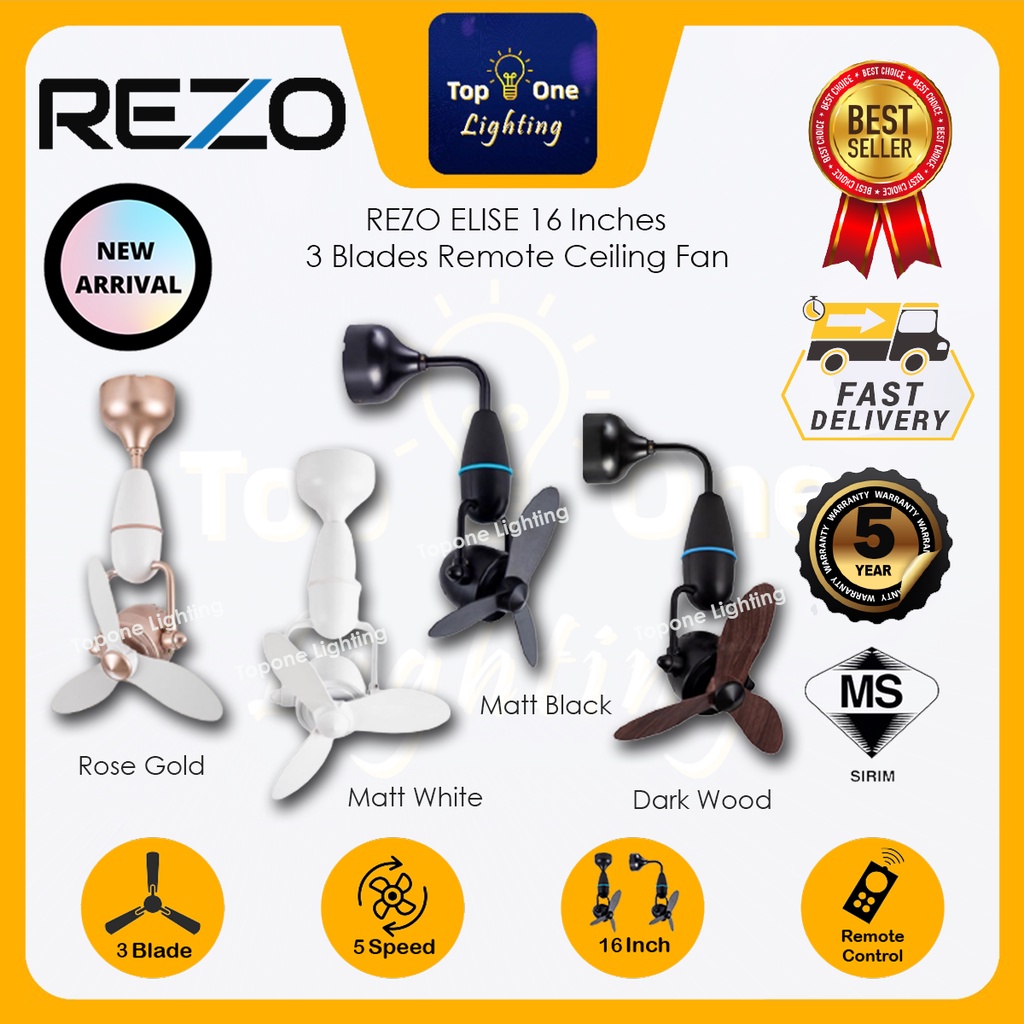 🔥FREE SHIPPING🔥REZO ELISE 16” DC motor Decorative Wall Fan / Corner Fan ...