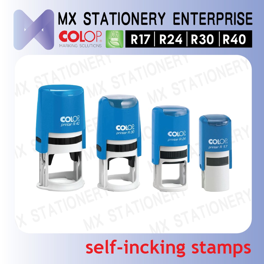 COLOP Stamp & Self-Inking & Chop Custom & Custom Made & Round & R17 R24 R30 R40 | Shopee Malaysia