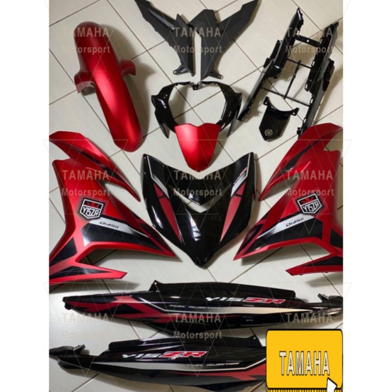 Yamaha Y15 Y15zr V1 V2 Velozi 2020 V3 Design red matt Cover set ...