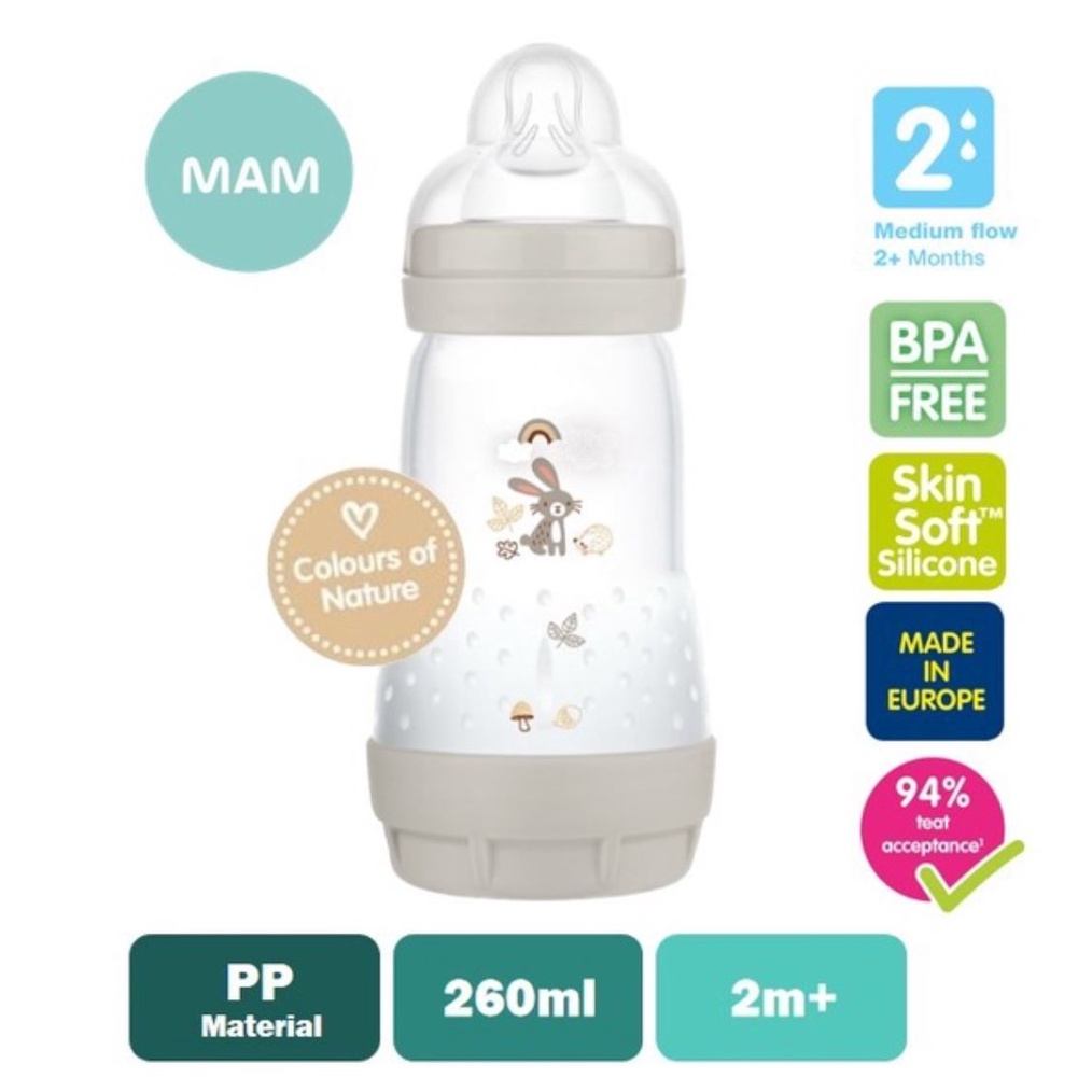 MAM - Easy Start Anti-Colic Bottle 130ml/160ml/260ml/320ml (Single/Twin Pack) | Shopee Malaysia