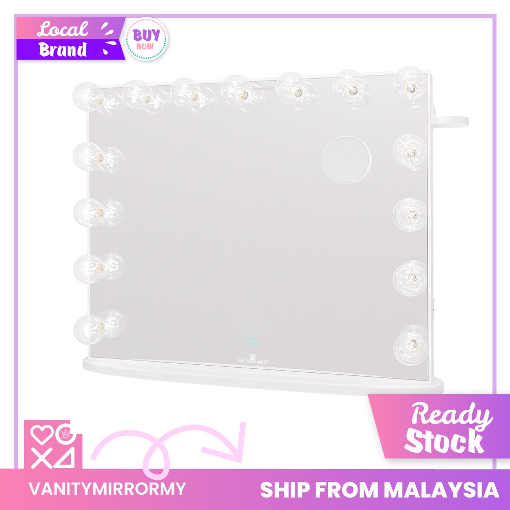 Vanity Mirror Cermin Makeup Hollywood LED Lighted Frameless King Series ...