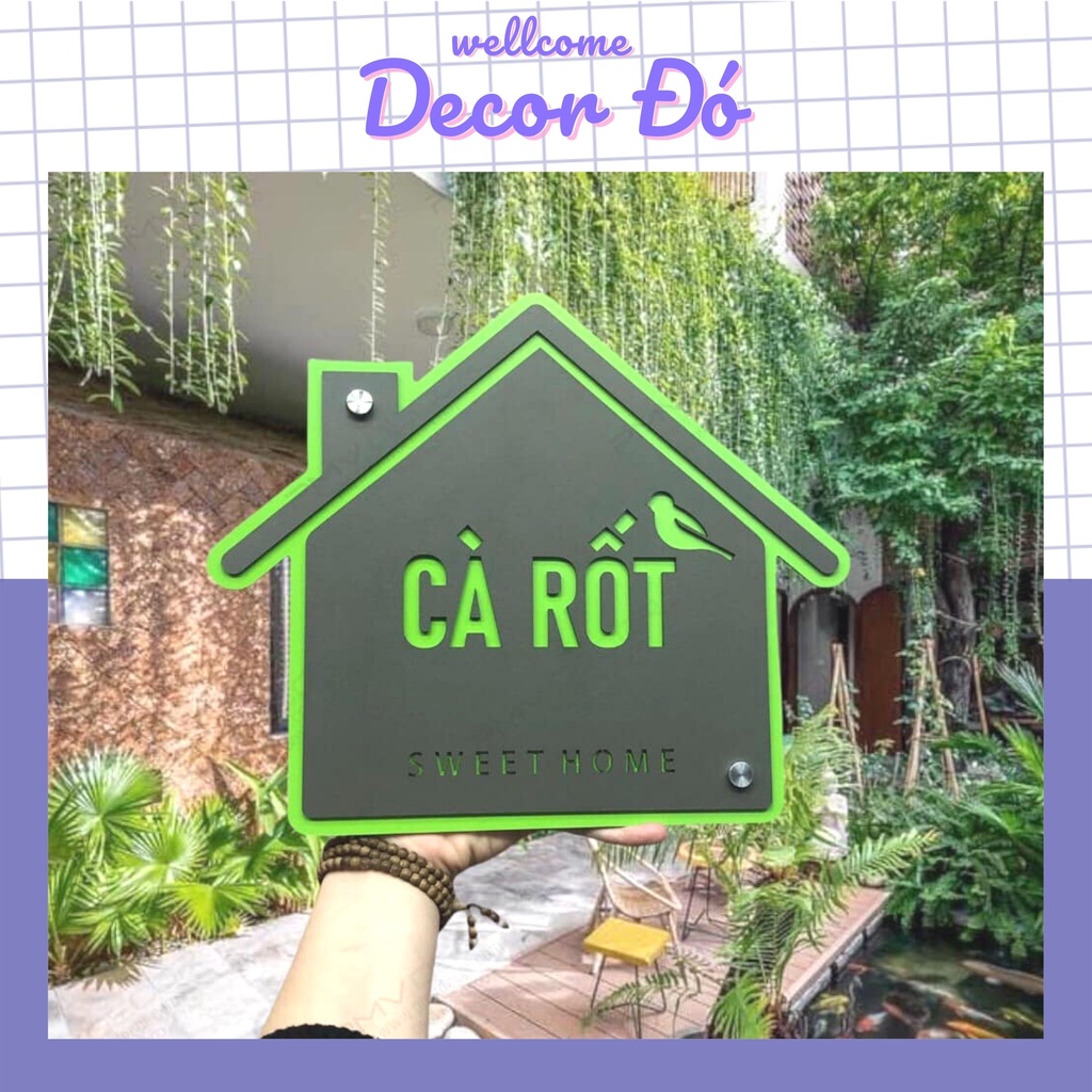 Alu House Number Plate with Sunken Letters, Multi-Colored House Shape ...