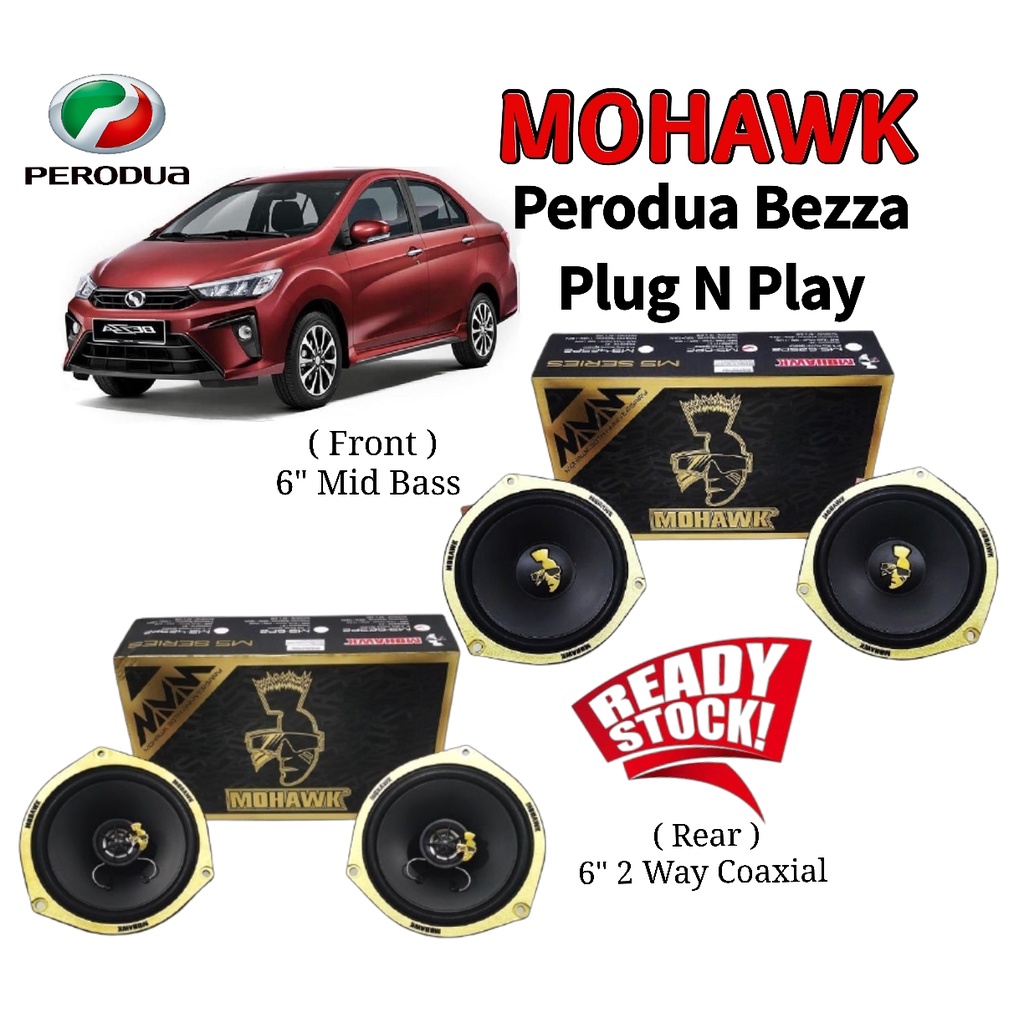 🔥MOHAWK🔥 Perodua Bezza Oem Plug & Play Speaker 6'' inch (2way 625/ 6 ...