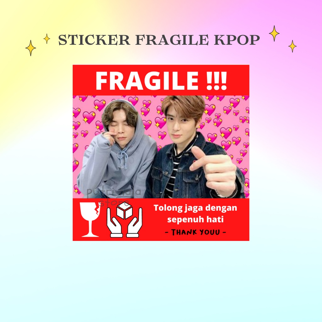Sticker FRAGILE KPOP SEAL CUSTOM Boy Group Version BTS EXO Enhypen ...