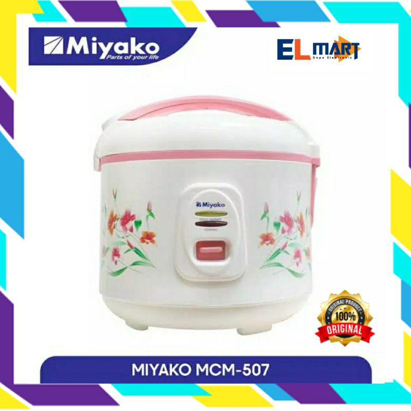 Miyako Magic Com 1.8 Liter MCM 507 - MCM507 Rce Cooker 3in1 1.8L Floral ...