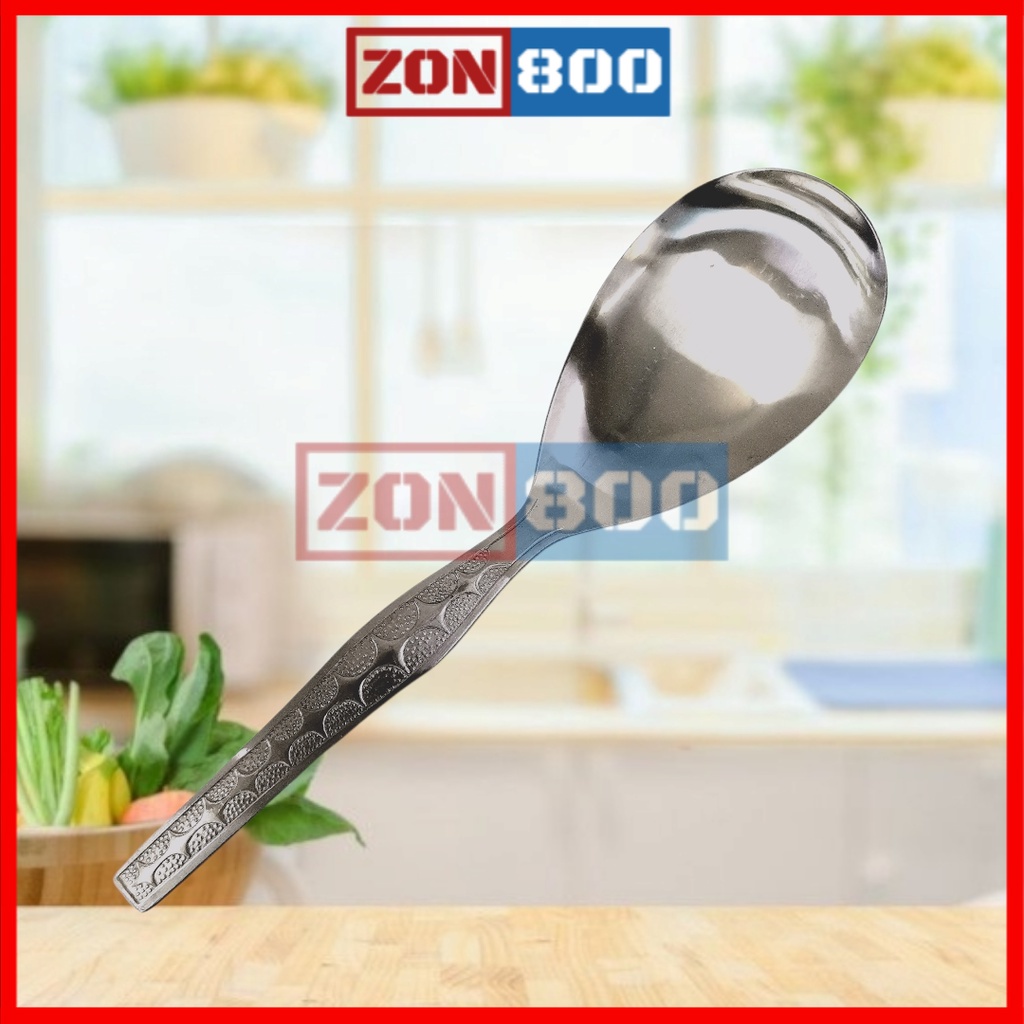 M12 Stainless Steel Rice Spoon / Senduk Nasi Steel Tebal 65*230MM ...