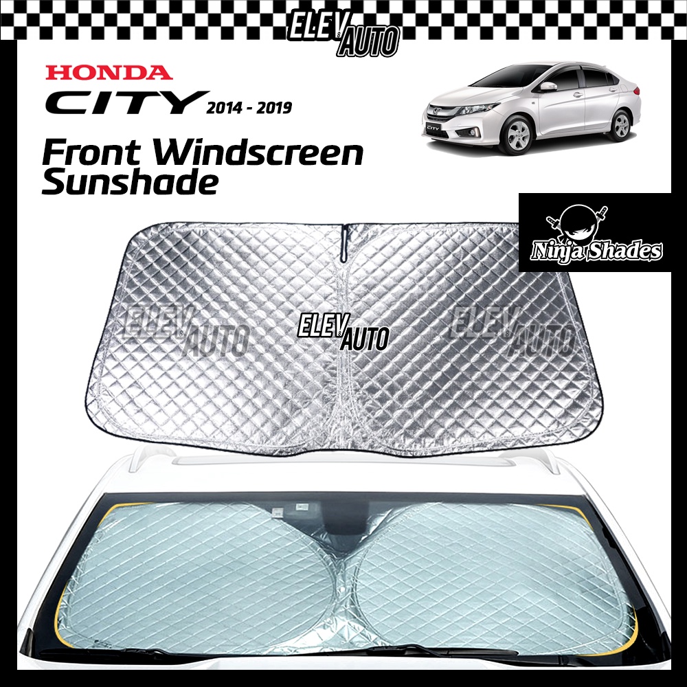 Honda City GM6 2014 - 2020 Custom Fit Front Windscreen Sunshades Ninja ...