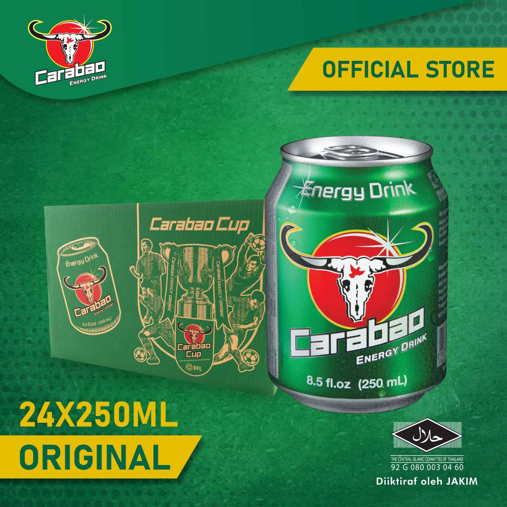 Carabao Energy Drink Original 24 x 250ml Minuman Bertenaga | Halal ...