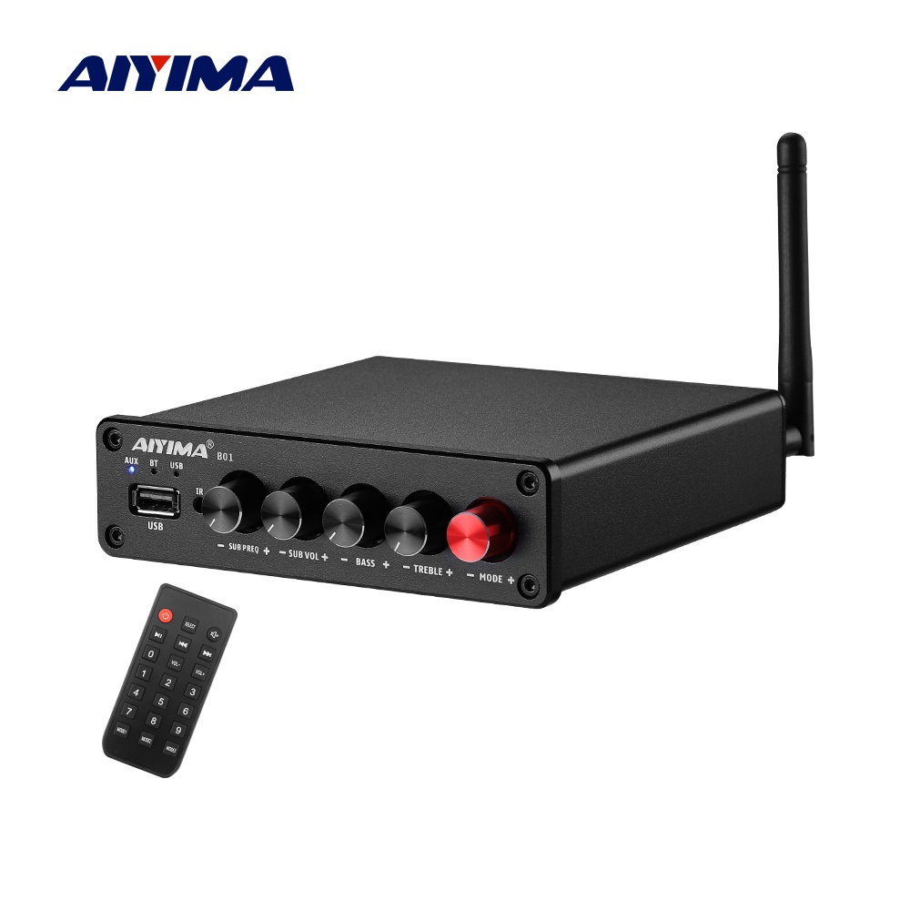 AIYIMA B01 Bluetooth 5.0 Subwoofer Amplifier 2.1 Power Amplicador Sound Amplifier Speaker Audio ...